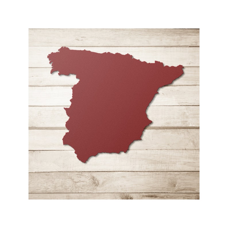 Spain Outline Metal Cutout - Etsy