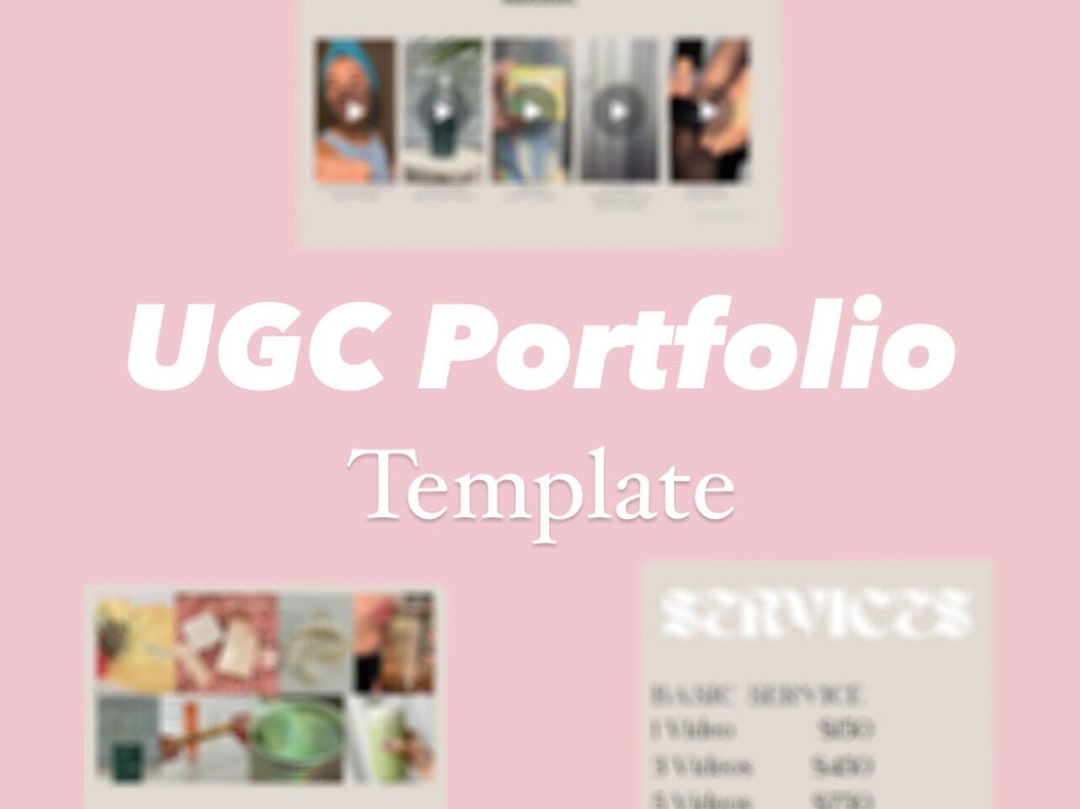 UGC Portfolio Template Download Template Edit Template Customizable UGC ...