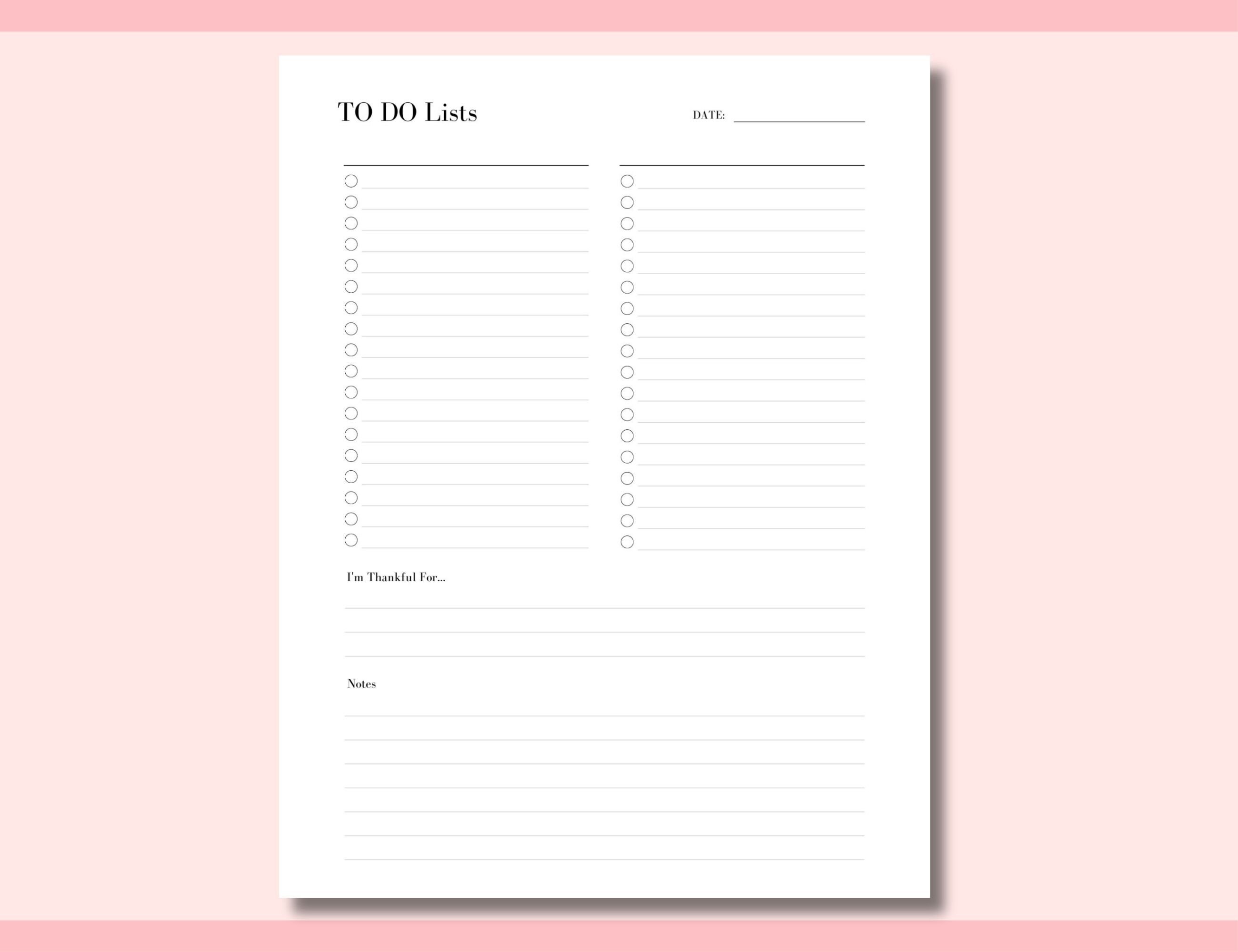 To Do List Printable, Checklist, to Do Template Printable, Blank to Do ...