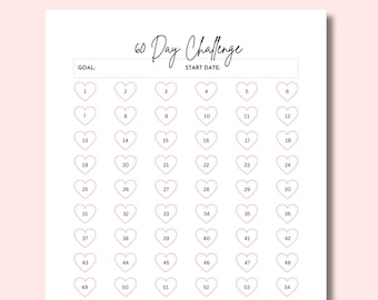 30 Day Challenge Printable, 30 Day Challenge Tracker, Habit Building ...