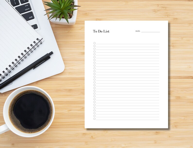 To Do List Printable, Task List Template, Daily to Do List ...