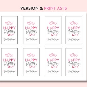 Happy Valentines Day Gift Tag, Kids Valentines Day Gift Tag, Sweet ...