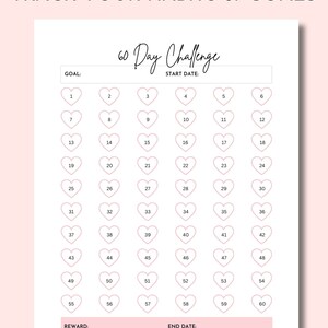 60 Day Challenge Printable, 60 Day Challenge Tracker, Habit Building ...