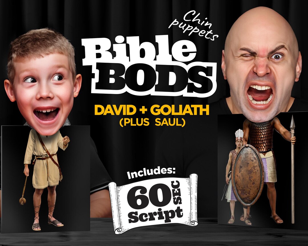 Bible Bods - David & Goliath - Chin Puppets + Abridged Script - A Fun ...