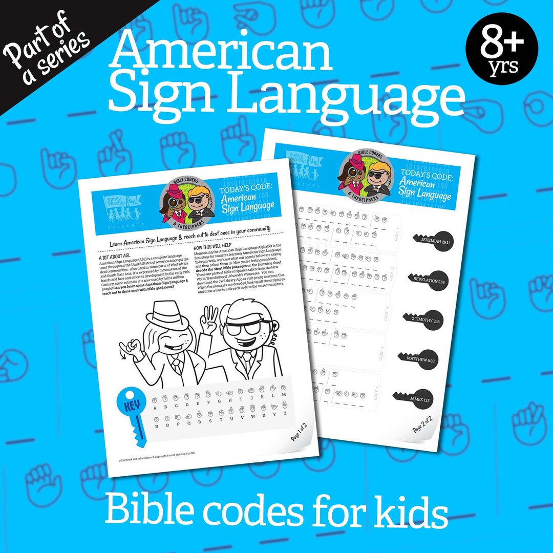 Bible Translatables: American Sign Language (ASL) - JW Activity Sheet ...
