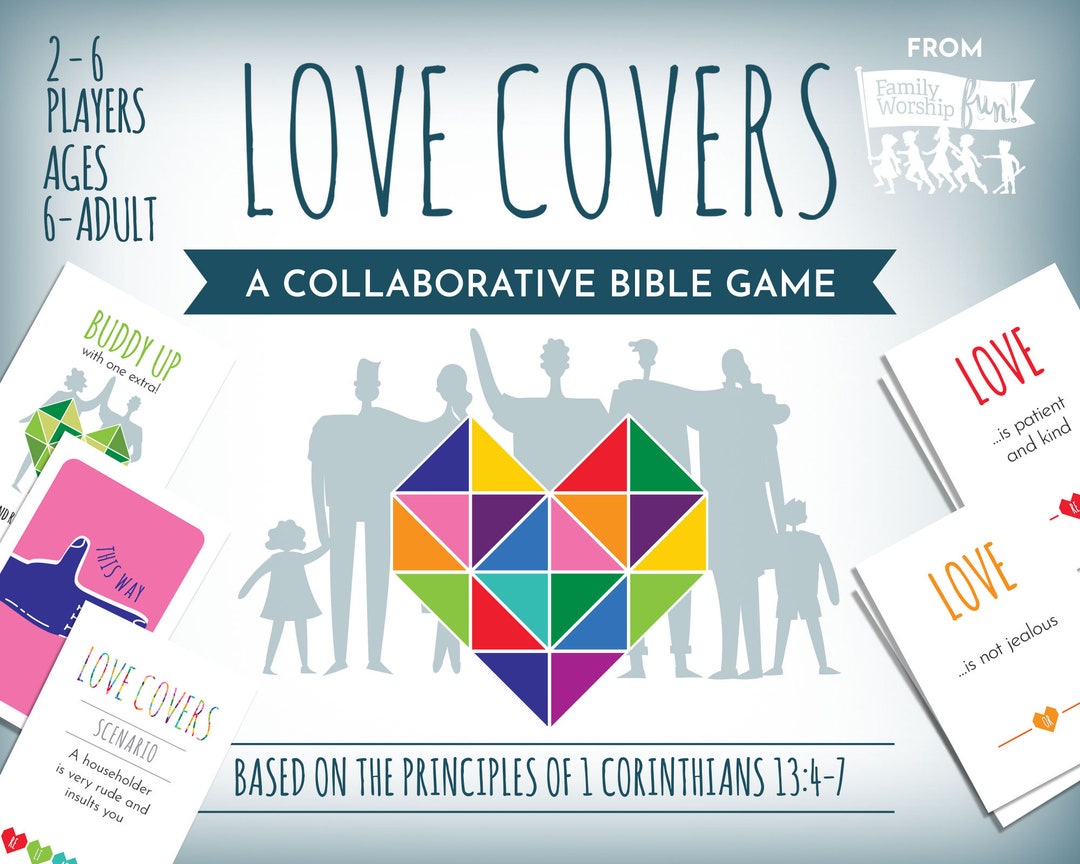 Bible Collaborative Game 'love Covers' a JW Family Worship Game for 2-6 Players, for Kids to ...