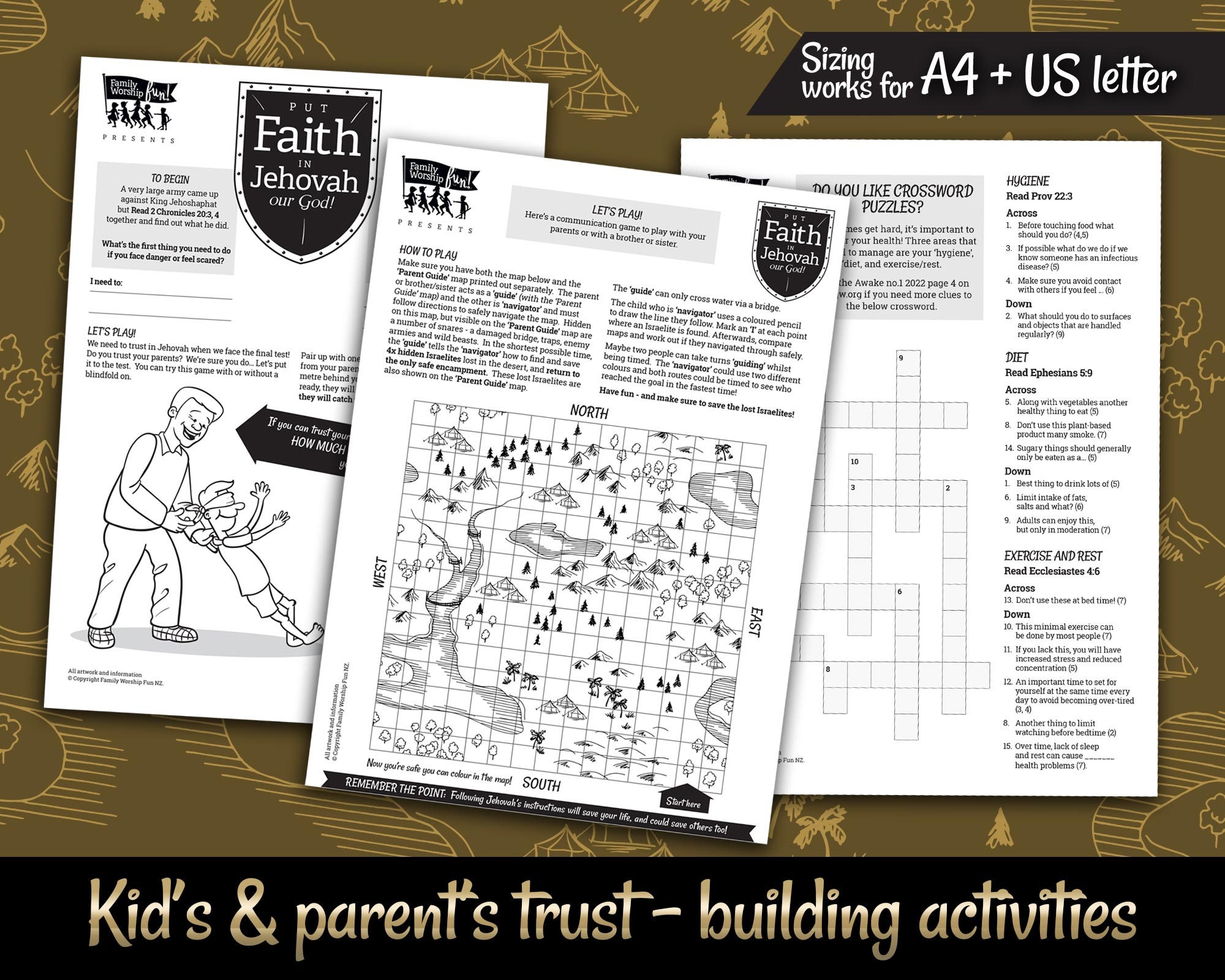 Kids Bible Activity Trust and Faith Building Communication Activities ...
