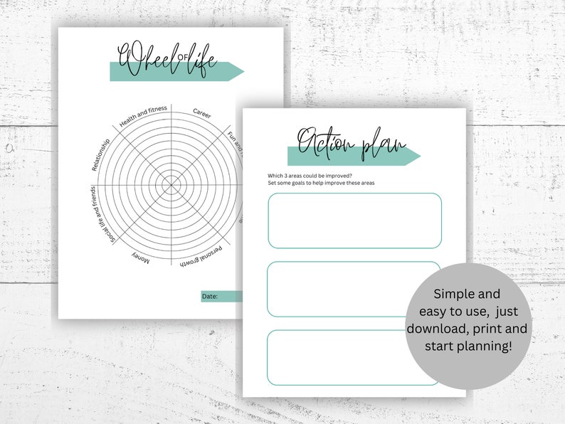 Wheel of Life Personal Development Tool PRINTABLE - Etsy
