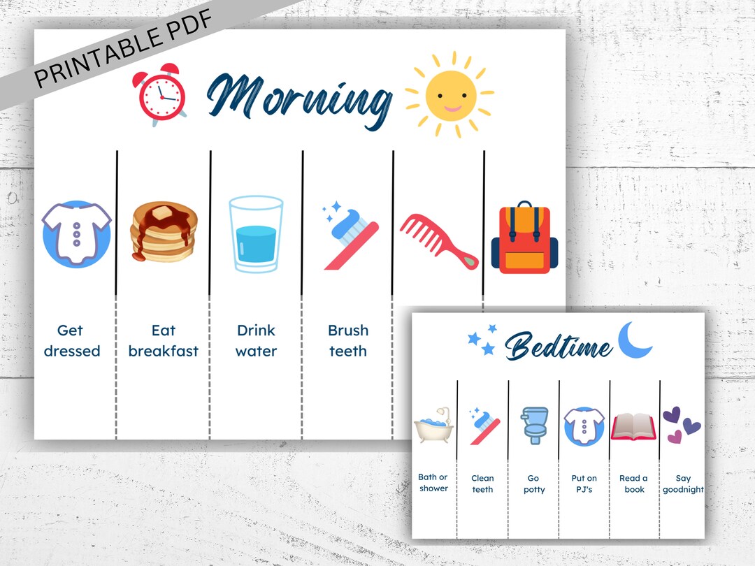 Kids Routine Chart PRINTABLE - Etsy