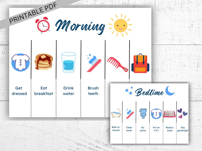 Kids Routine Chart PRINTABLE - Etsy