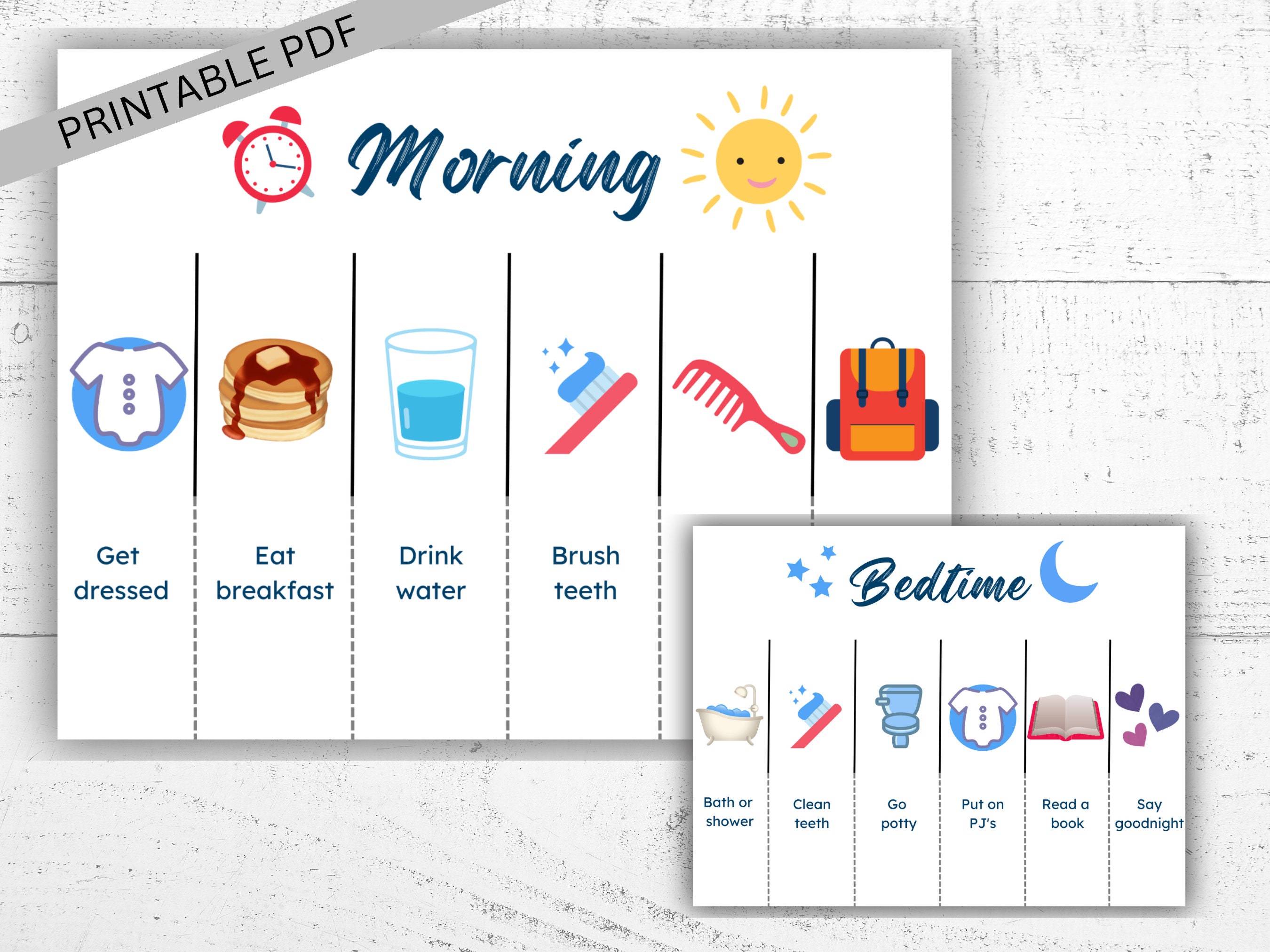 Kids Routine Chart PRINTABLE - Etsy
