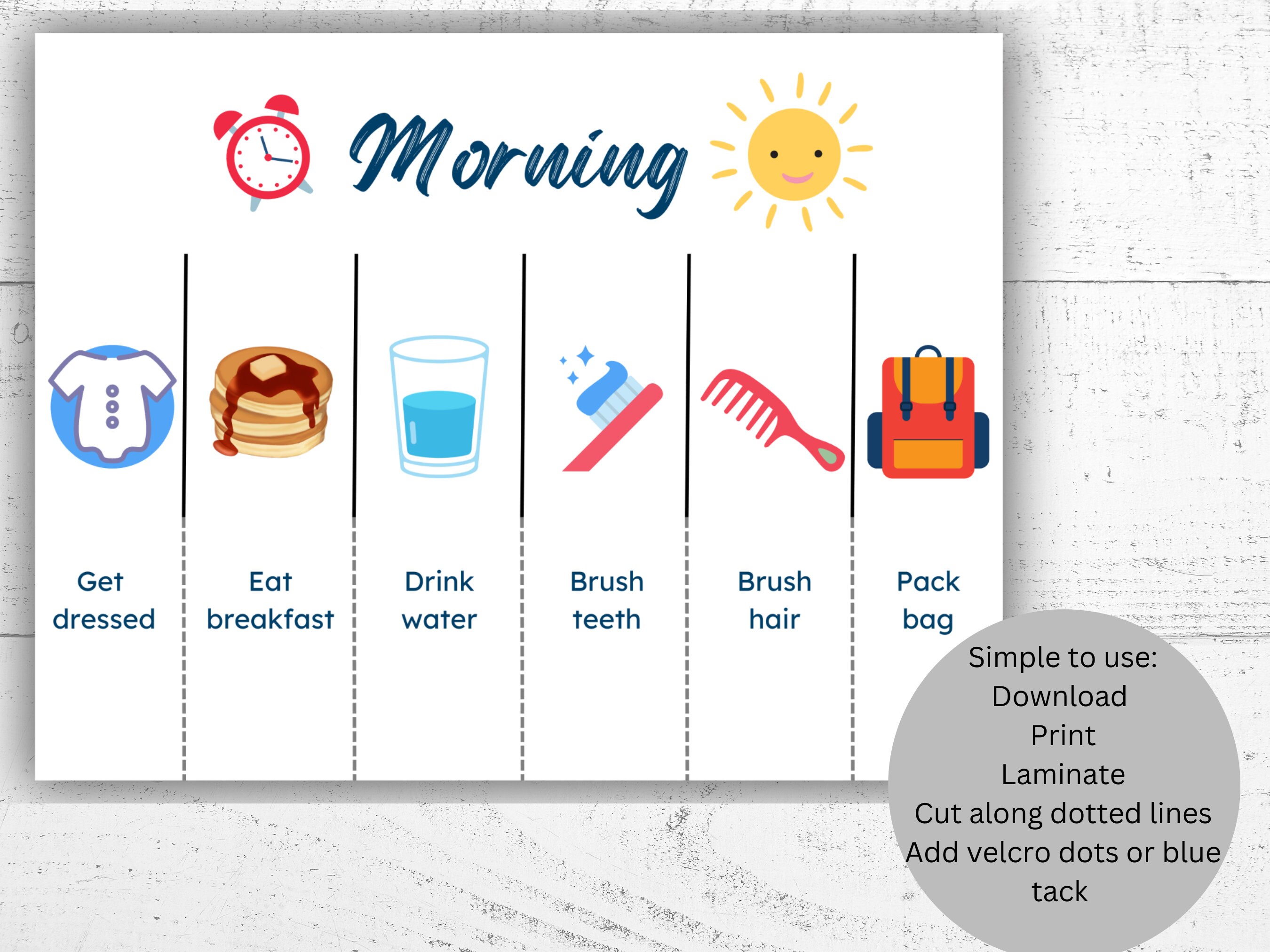 Kids Routine Chart PRINTABLE - Etsy