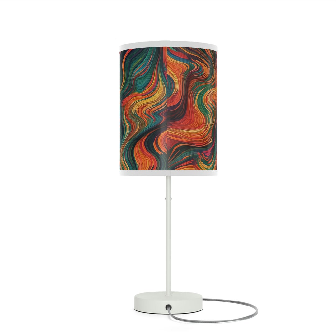 Colorful Surreal Waves Lamp on a Stand, US|CA Plug - Etsy