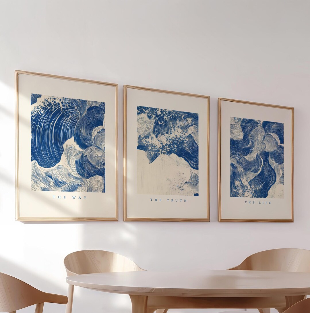 Scriptural Bible Art Wall Art Set of 3, Bible Versed Print, Christian ...