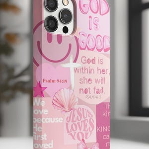 Pink Christian Collage Phone Baptism Gifts for Girls Cute Coquette ...