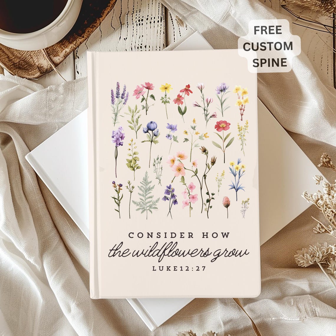 Personalized Wildflower Prayer Journal, Christian Gift, Bible Study - Etsy