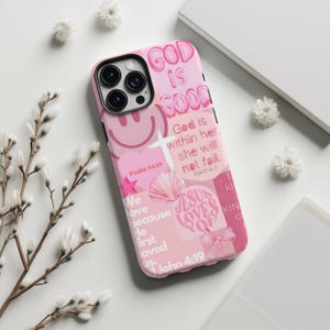 Pink Christian Collage Phone Baptism Gifts for Girls Cute Coquette ...