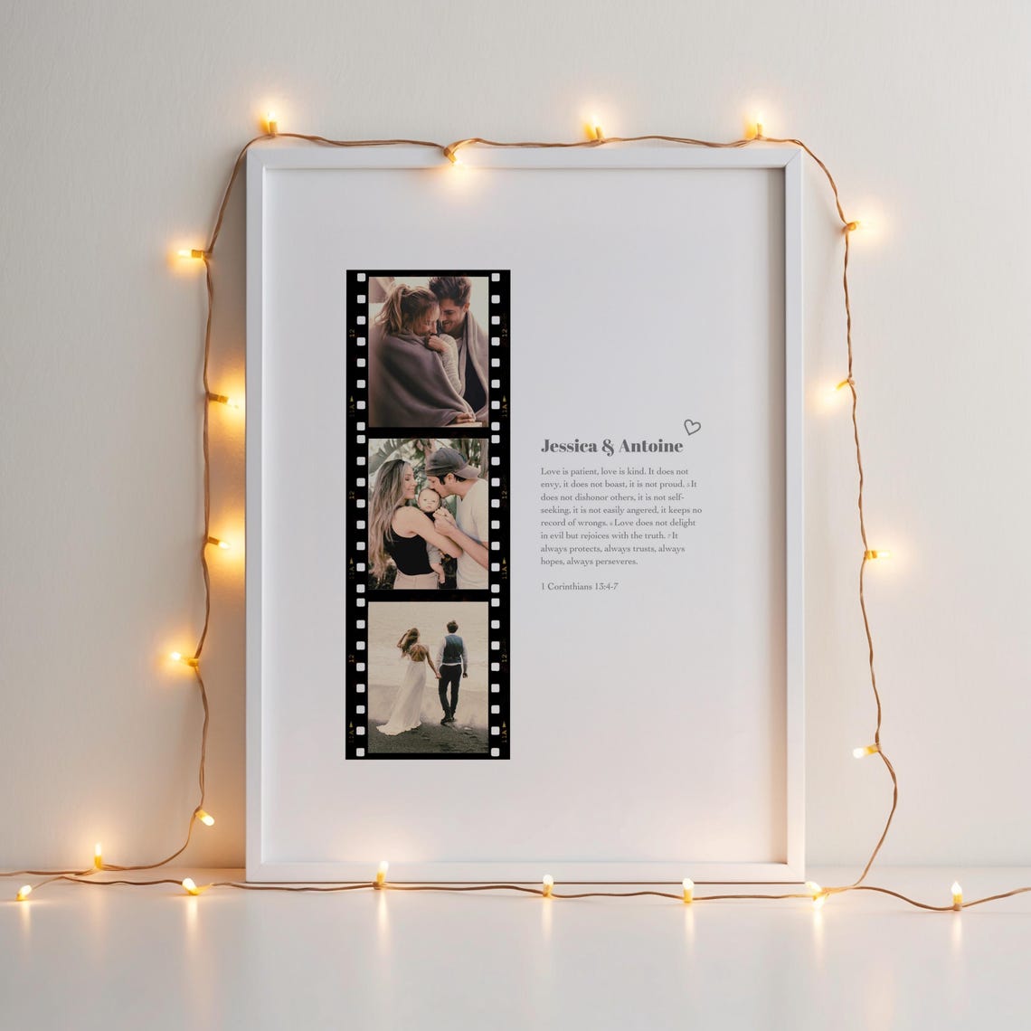 Personalized Christian Polaroid Photo Frame, Christian Valentine Gifts ...