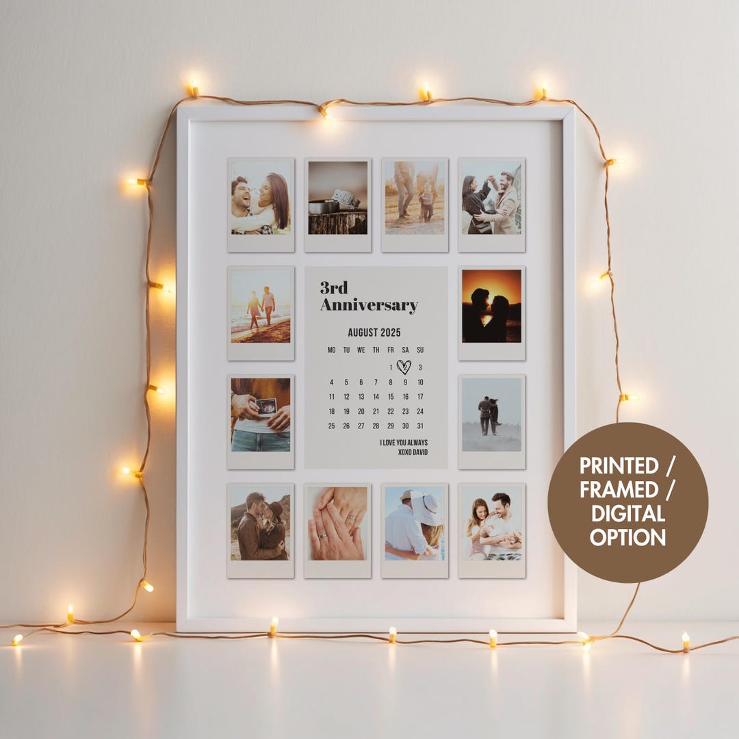Custom 1 Year Anniversary Gift for Boyfriend or Girlfriend, Polaroid ...