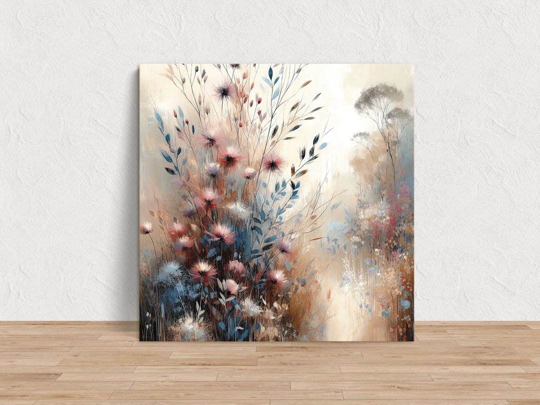 Australian Wildflowers Native Flower Print Canvas Wall Art, Earthy Tone ...