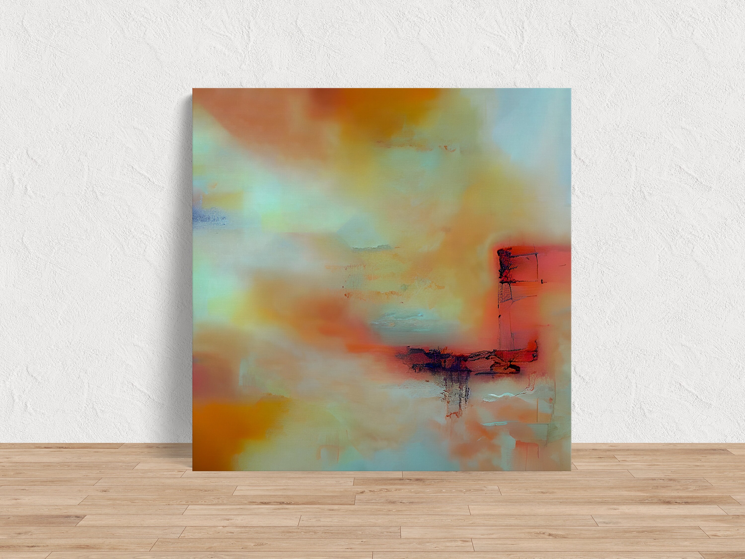 Simple ABSTRACT Square Art Print, Artdecor Modern Contemporary Artwork ...