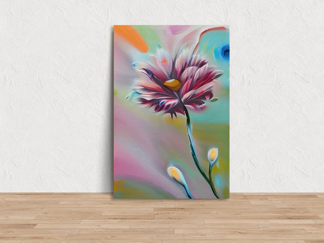 Magenta Preppy Wall Decor, Eccentric WALL ART Flower - Etsy