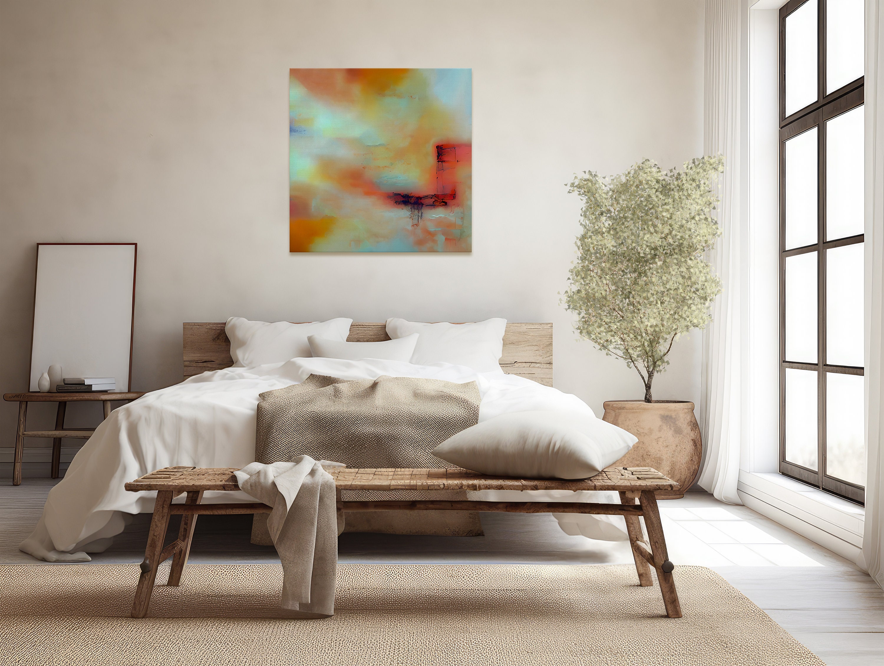 Simple ABSTRACT Square Art Print, Artdecor Modern Contemporary Artwork ...