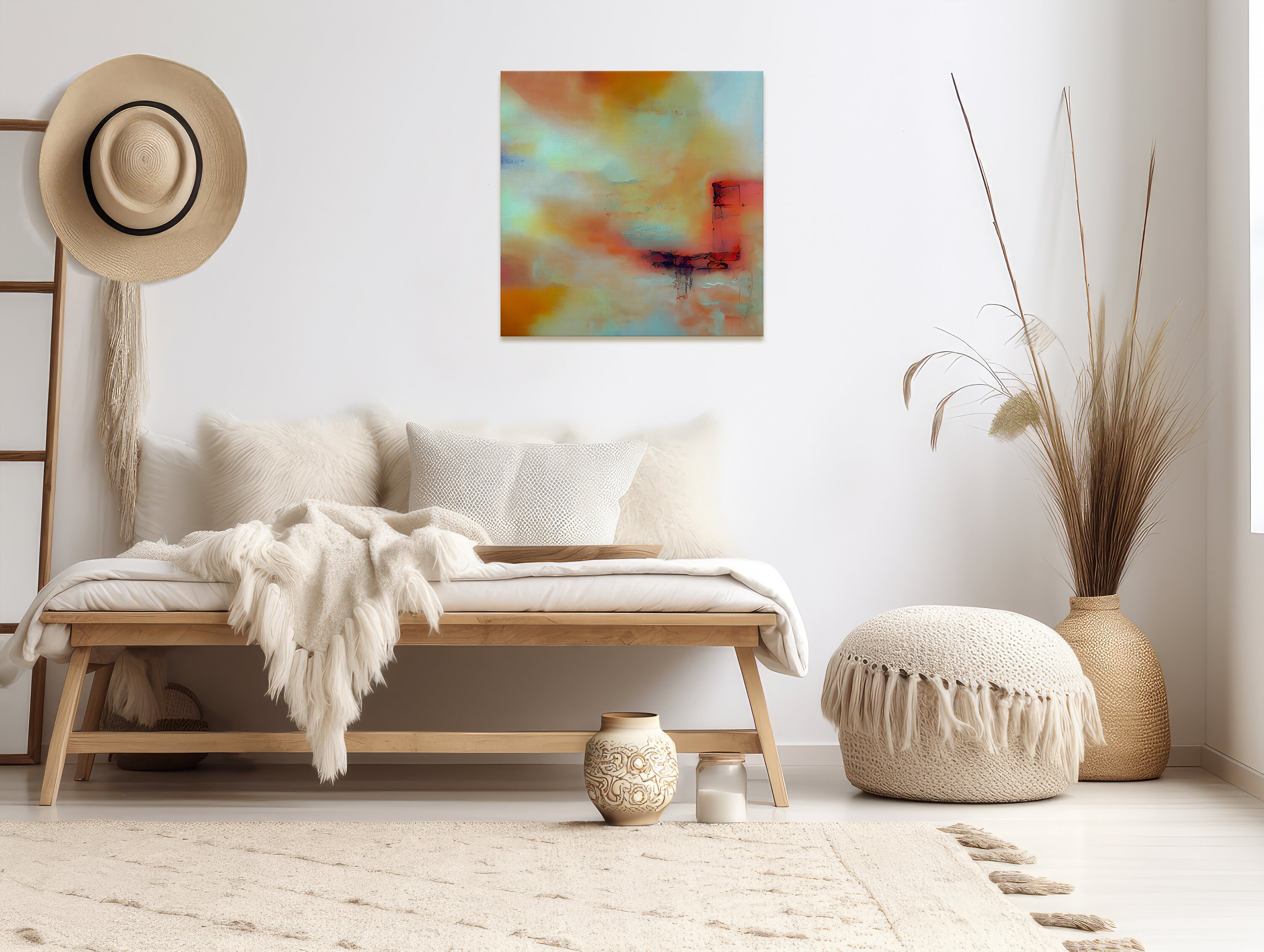 Simple ABSTRACT Square Art Print, Artdecor Modern Contemporary Artwork ...
