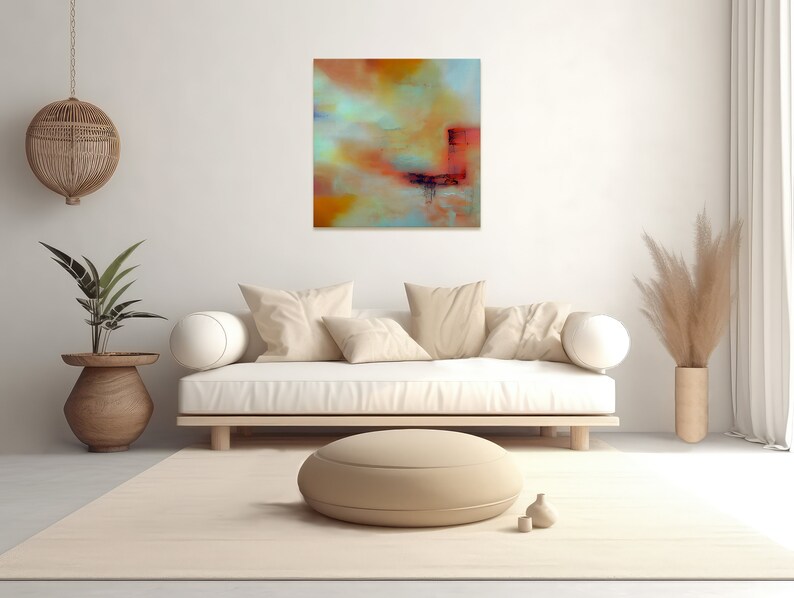 Simple ABSTRACT Square Art Print, Artdecor Modern Contemporary Artwork ...