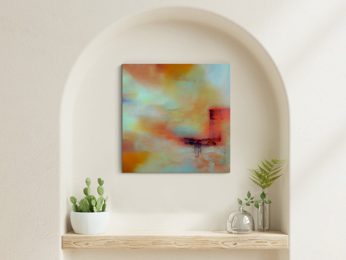 Simple ABSTRACT Square Art Print, Artdecor Modern Contemporary Artwork ...