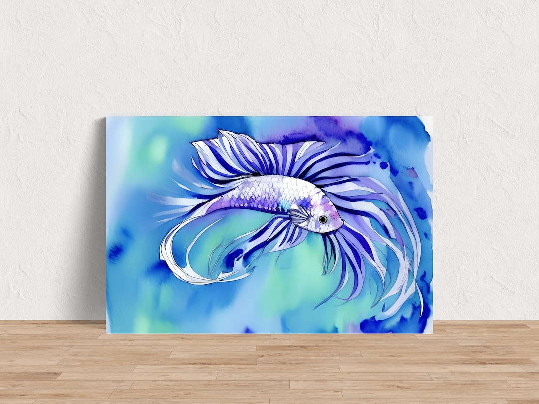 BLUEFISH Bohemian CANVAS Wall Art PRINT, Bohohome Creations, Bohomodern ...