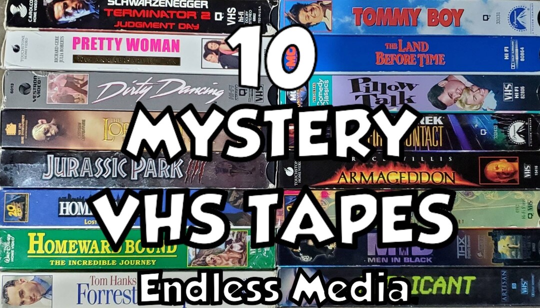10 Random Mystery VHS Video Tape Movie Tv Show Film Bundle Lot Box Grab ...