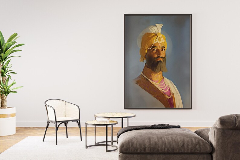 Guru Gobind Singh Portrait: Digital Sikh Art Print (digital Download ...
