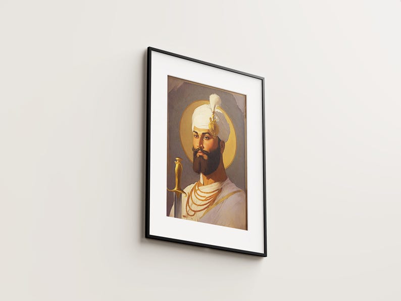 Guru Hargobind Ji | Miri Piri | Digital Sikh Wall Art Sikh Home Decor ...