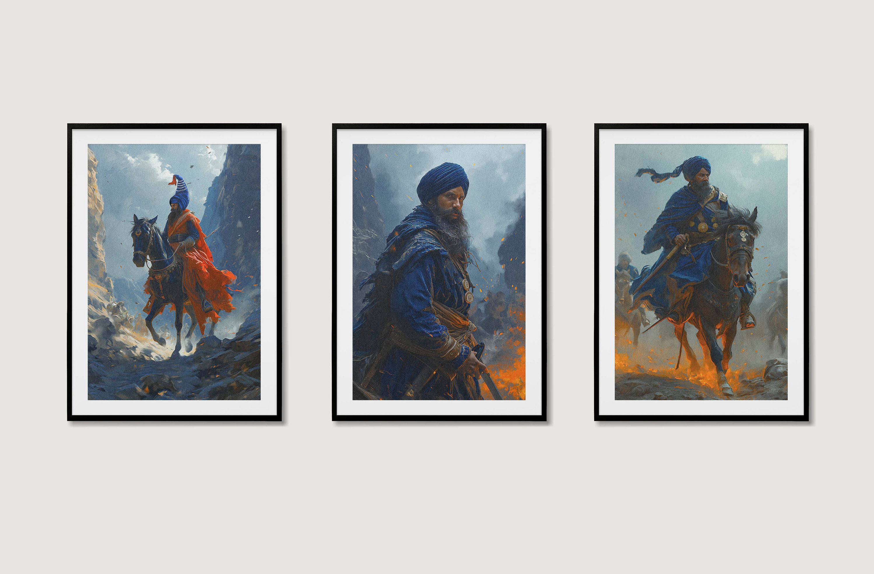 3 Akaali Sikh | Sikh Warriors |battlefield | Sikh Art Painting Digital ...