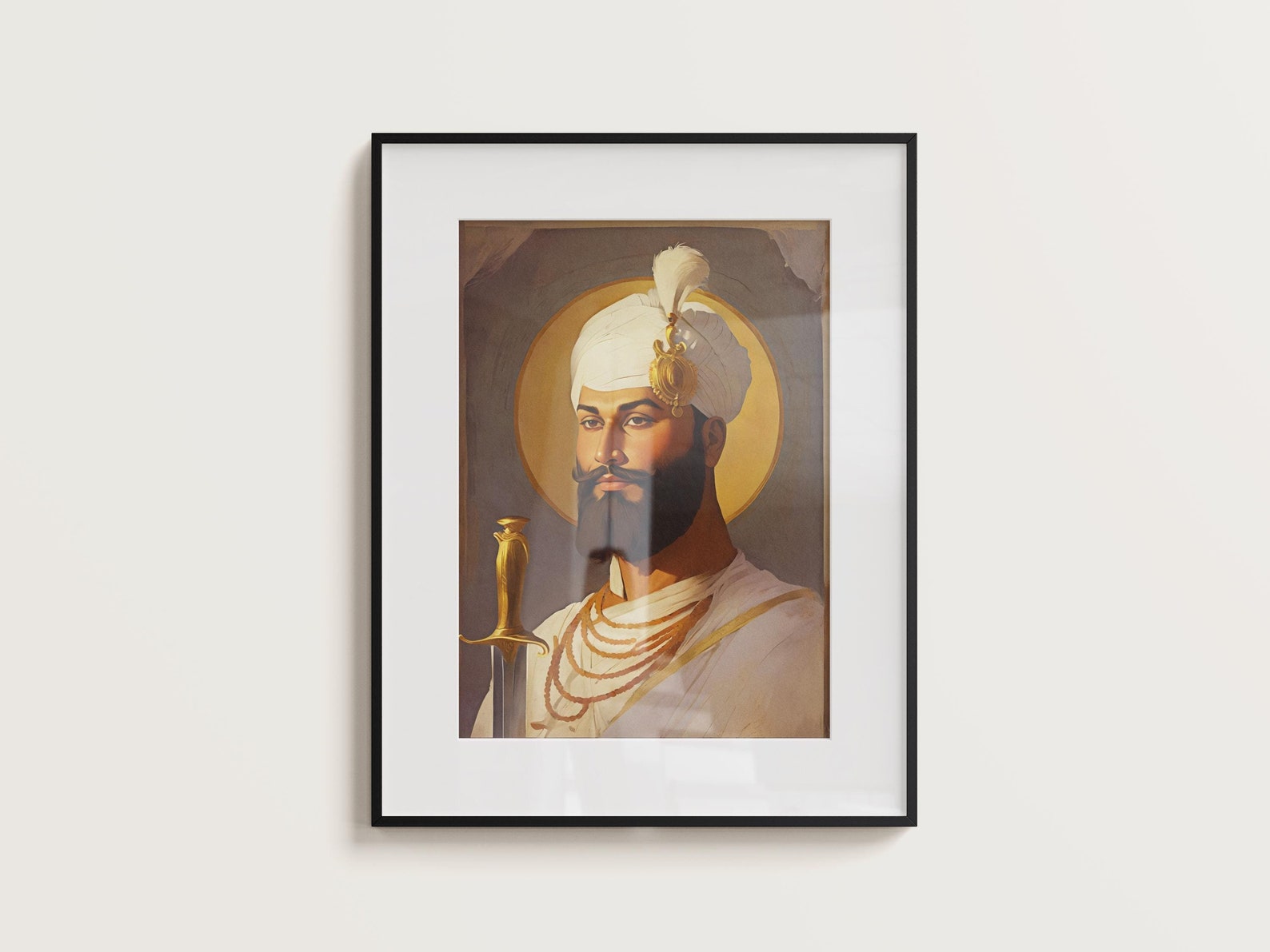Guru Hargobind Ji | Miri Piri | Digital Sikh Wall Art Sikh Home Decor ...