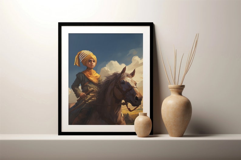 Baba Fateh Singh Ji Sikh Art Painting Digital Sikh Wall Art, Sikh Home ...