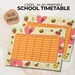 School Timetable, Cute Kawaii Fruit, Daily School Schedule, Kids ...