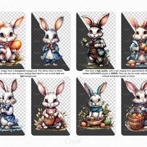 Easter Bunny Clipart Bundle 15 Digital PNG Spring Rabbit - Etsy