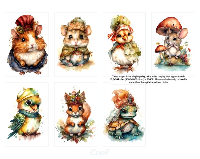 Vintage Animal Clipart Bundle 15 Digital JPG Retro Fauna - Etsy