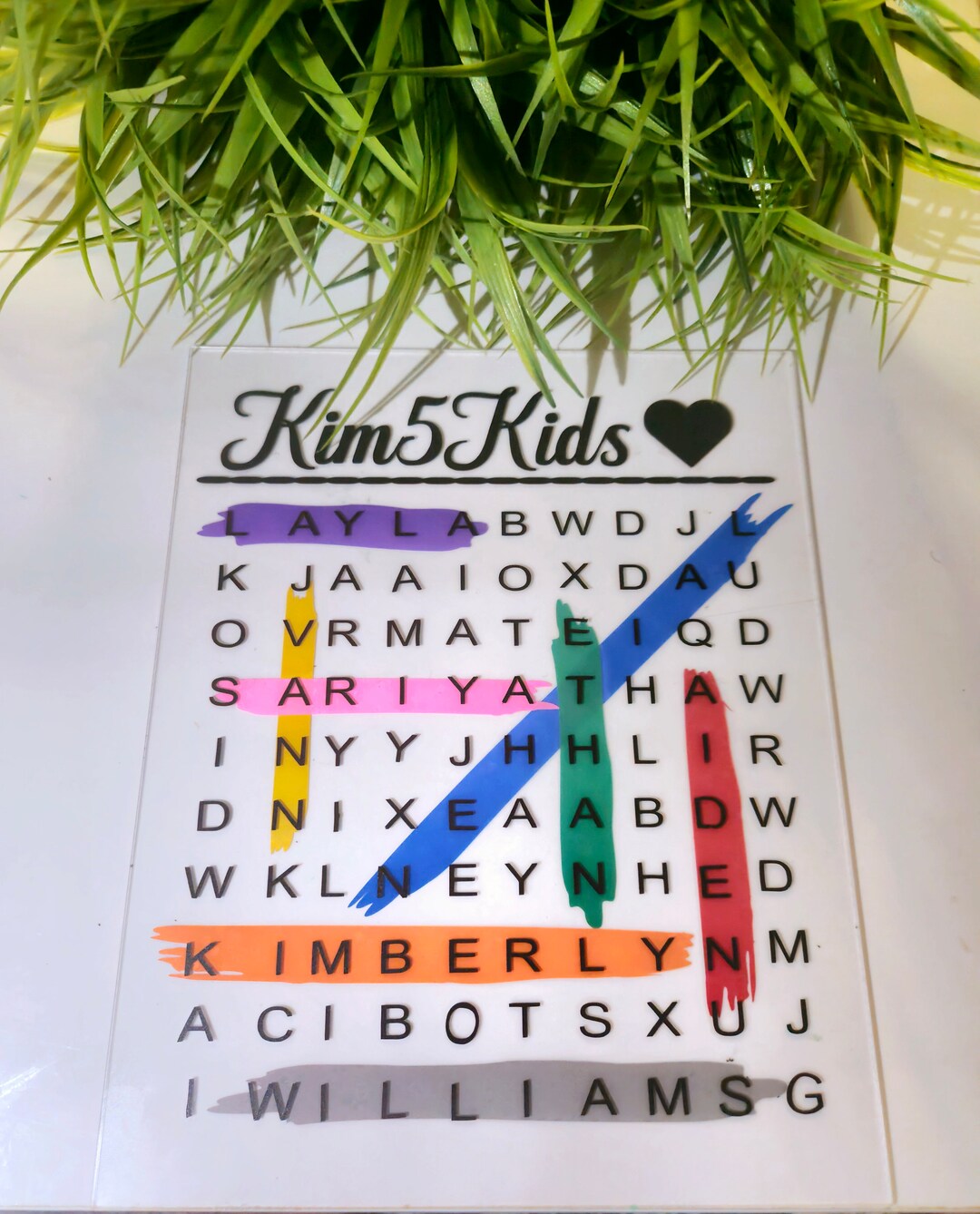 Custom names Crossword Puzzle - Etsy