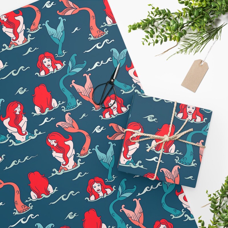 Mermaid Wrapping Paper - Etsy