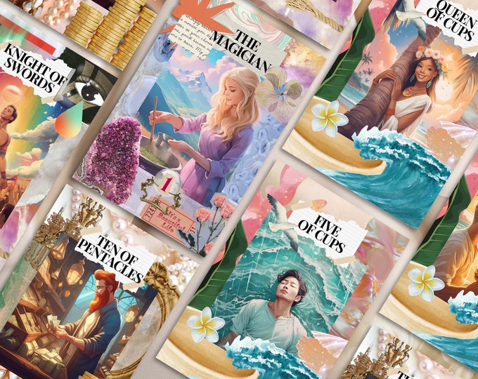 Absurd Curiosities Printable Tarot Cards, Tarot Reading, Colorful Tarot ...