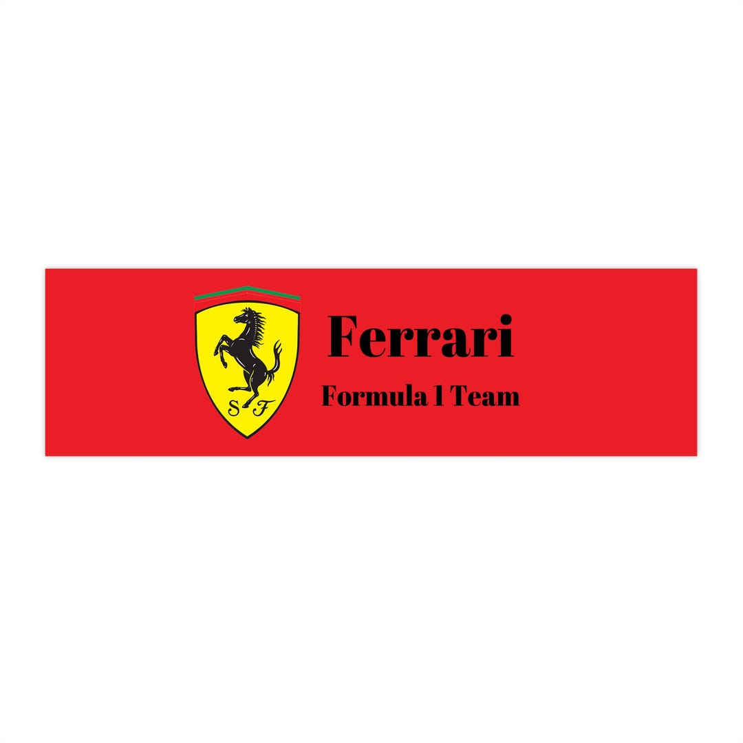 Formula 1 Ferrari Bumper Sticker - Car Enthusiast Gift, Racing Fan ...