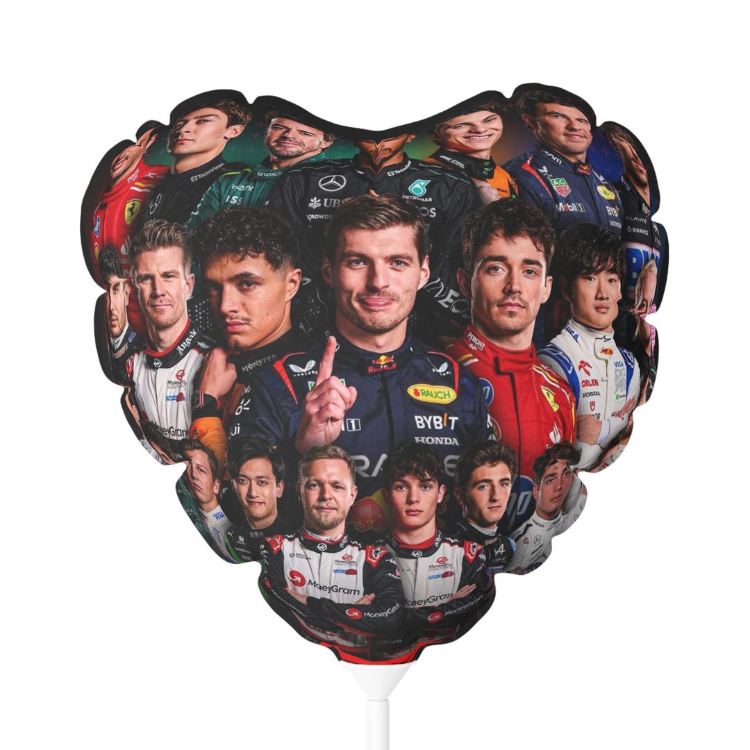 Balloon, Formula 1 Balloons, Round and Heart-shaped, 11", Party Decor ...