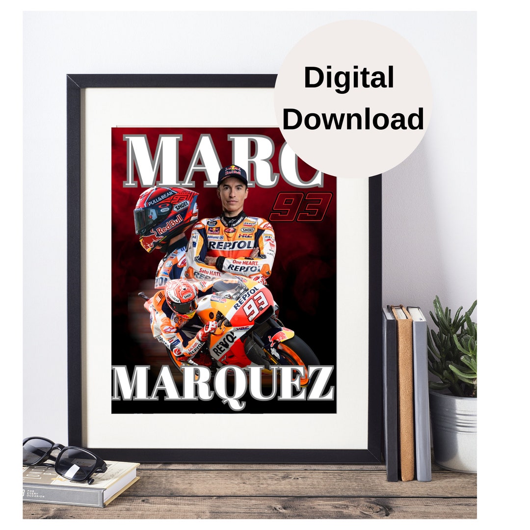 Marc Marquez Graphic Wall Art/ Motogp Marc Marquez Digital Wall Art ...