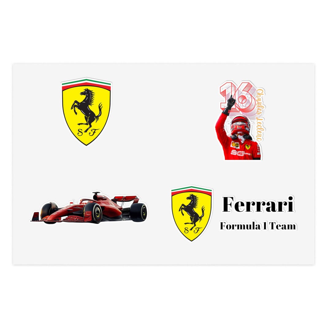 Ferrari Formula 1 Sticker Sheets Racing Car Decals, Scrapbooking ...