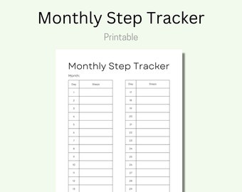 Weekly Step Tracker Printable Template, Step Log, Walking Journal ...