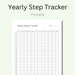Yearly Step Tracker Printable Template, Step Log, 365 Day Step Counter ...