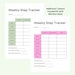 Weekly Step Tracker Printable Template, Step Log, Walking Journal ...